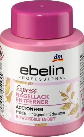 ebelin
PROFESSIONAL Express odstranjivač laka za nokte bez acetona, 75 ml