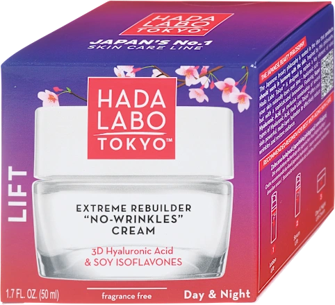 HADA LABO TOKYO
LIFT NO WRINKLES dnevna i noćna krema za lice, 3D, 50 ml