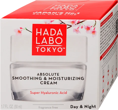 HADA LABO TOKYO
ABSOLUTE SMOOTHING & MOISTURIZING hidratantna krema za lice, 50 ml