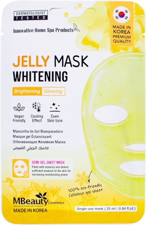 MBeauty
JELLY WHITENING - gel maska za lice u maramici, 1 kom