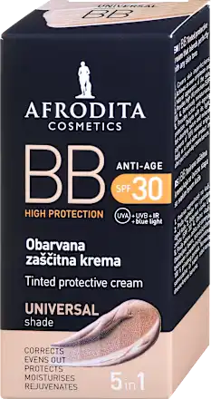 AFRODITA
BB 5u1 anti-age tonirana krema za lice SPF 30 – Universal Shade, 30 ml