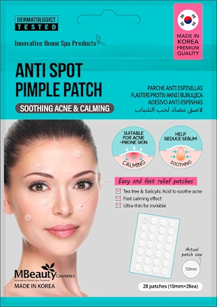 MBeauty
ANTI SPOT PIMPLE PATCH flasteri za bubuljice, 28 kom