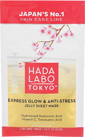 HADA LABO TOKYO
PREMIUM maska za lice u maramici, EXRESS GLOW & ANTI STRESS,, 1 kom
