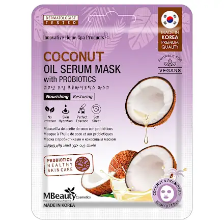 MBeauty
Maska za lice u maramici - kokosovo ulje, 1 kom