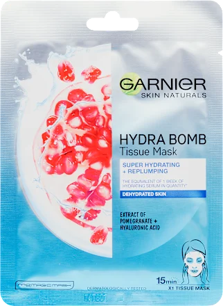 GARNIER SKIN NATURALS
Moisture + Aqua Bomb - maska za lice u maramici, 1 kom