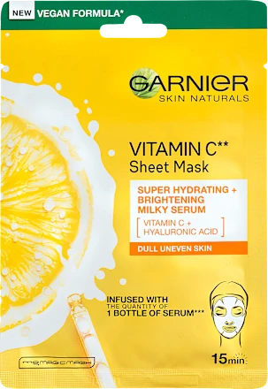 GARNIER SKIN NATURALS
Sheet Mask mlečna maska za lice sa vitaminom C, 28 g