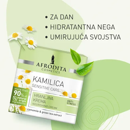 AFRODITA
SENSITIVE CARE hidratantna krema za lice sa kamilicom, 50 ml