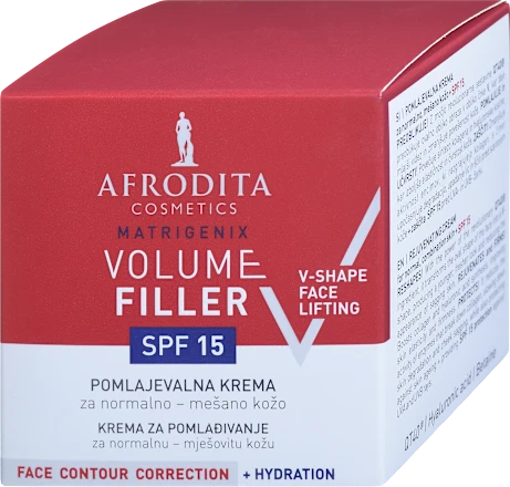 AFRODITA
MATRIGENIX VOLUME FILLER krema za podmlađivanje za normalnu-mešovitu kožu, SPF15, 50 ml