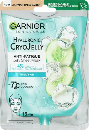 GARNIER SKIN NATURALS
HYALURONIC CRYOJELLY maska za lice, 1 kom