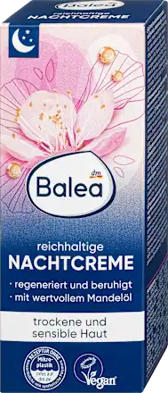 Balea
Noćna krema za suvu i osetljivu kožu lica, 50 ml