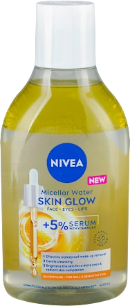 NIVEA
SKIN GLOW micelarna voda sa 5% vitamin C i E seruma, 400 ml