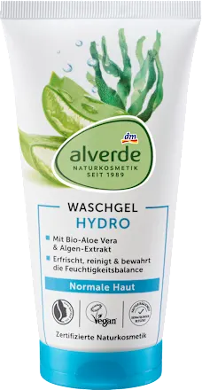 alverde NATURKOSMETIK
HYDRO gel za umivanje lica - morske alge, 150 ml
