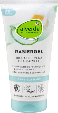 alverde NATURKOSMETIK
Sensitiv gel za brijanje – aloe vera i kamilica, 150 ml