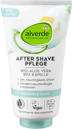 alverde NATURKOSMETIK
After Shave krema za osetljivu kožu – aloe vera i kamilica, 150 ml