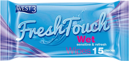 WEST 3
Fresh Touch univerzalne vlažne maramice, 15 kom
