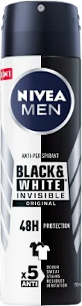 NIVEA MEN
Black & White Invisible Original - dezodorans u spreju, 150 ml