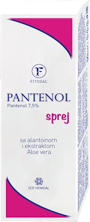 FITOGAL
PANTENOL sprej sa alantoinom i ekstraktom Aloe vera - za kosu i kožu, 70 ml