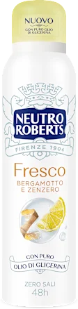 NEUTRO ROBERTS
Dezodorans u spreju fresco - bergamot i đumbir, 150 ml