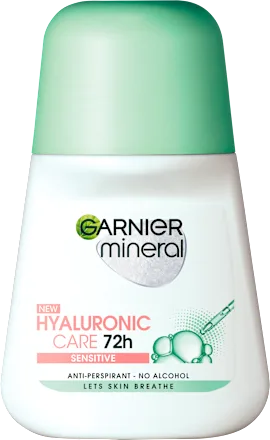 GARNIER mineral
HYALURONIC CARE 72H roll-on antiperspirant, 50 ml