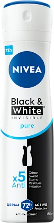 NIVEA
Black&White Invisible Pure - dezodorans u spreju, 150 ml