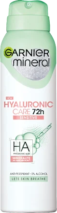 GARNIER mineral
HYALURONIC CARE 72h dezodorans u spreju Sensitive, 150 ml