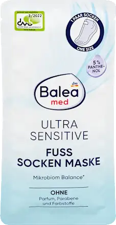 Balea med
ULTRA SENSITIVE maska za stopala u obliku čarape, univerzalna veličina (1 par), 2 kom