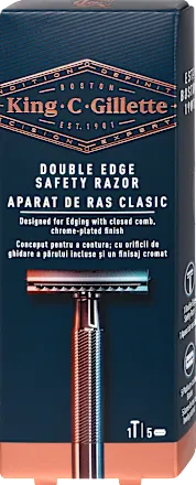 King. C. Gillette
DOUBLE EDGE SAFETY RAZOR - brijač 1 kom. + 5 kom. nožići, 1 kom
