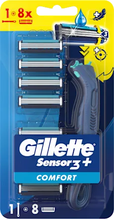 Gillette
Sensor3+ COMFORT drška brijača + 8 glava za brijač, 1 kom