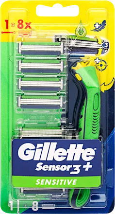 Gillette
Sensor3+ SENSITIVE drška brijača + 8 glava za brijač, 1 kom