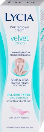 LYCIA
velvet touch krema za depilaciju ruku i nogu, 150 ml