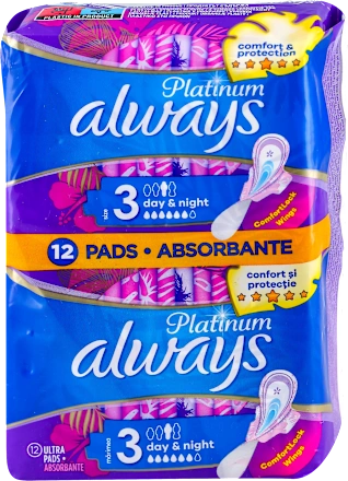 always
Platinum 3 day&night, ciklusni ulošci, 12 kom