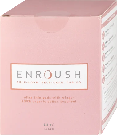 Enroush
SELF-LOVE. SELF-CARE. PERIOD Ciklusni higijenski ulošci - super, 10 kom