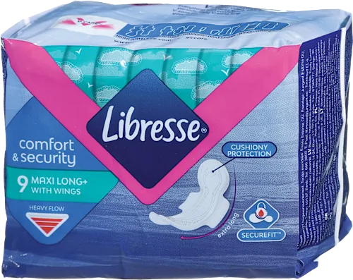 Libresse
comfort & security higijenski ulošci – maxi long, 9 kom
