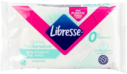 Libresse
dailies Pure Sensitive maramice za intimnu higijenu, 12 kom