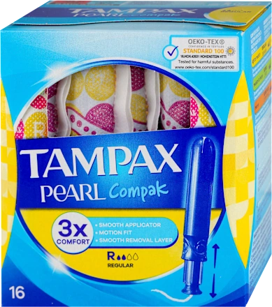 Tampax
Pearl Compak, REGULAR, tamponi, 16 kom