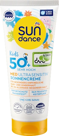 SUNDANCE
MED ULTRASENSITIV Dečija krema za zaštitu od sunca SPF50, 100 ml