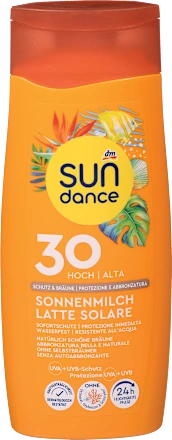SUNDANCE
Mleko za sunčanje, preplanulost i zaštitu sa visokim faktorom zaštite, SPF30, 200 ml