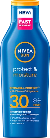 NIVEA SUN
protect&moisture losion za zaštitu od sunca, SPF 30, 400 ml
