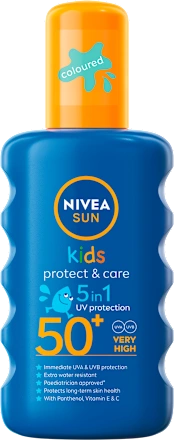 NIVEA SUN
protect & care 5in1 sprej za zaštitu od sunca u boji za decu, SPF 50+, 200 ml