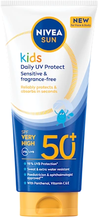 NIVEA SUN
kids Daily UV Protiect losion za zaštitu od sunca dečije kože u tubi, SPF50+, 100 ml