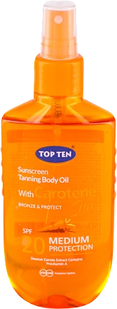 TOP TEN
BRONZE&PROTECT Carotene ulje za zaštitu od sunca, SPF20, 150 ml
