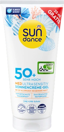 SUNDANCE
MED ULTRA SENSITIVE gel krema za zaštitu od sunca 25ml gratis, SPF 50+, 175 ml