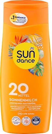SUNDANCE
Mleko za zaštitu od sunca sa srednjim faktorom zaštite, SPF20, 200 ml