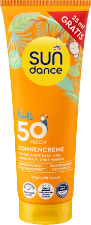 SUNDANCE
Kids dečija krema za zaštitu od sunca sa visokim faktorom zaštite, SPF50 (25ml gratis), 100 ml