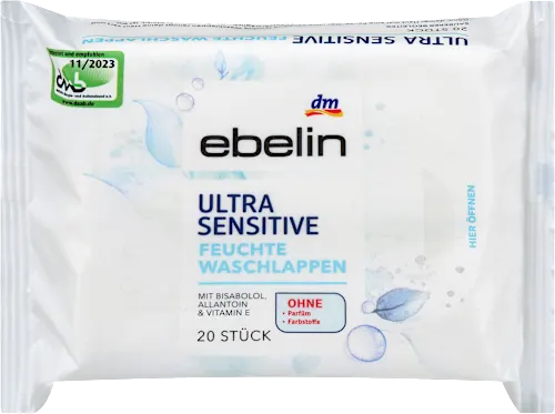 ebelin
ULTRA SENSITIVE vlažne krpice za čišćenje kože, 20 kom