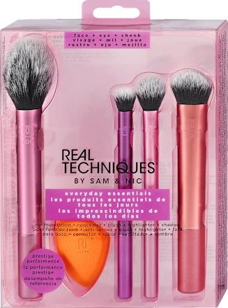 REAL TECHNIQUES
Everyday essentials - set četki i sunđera za make-up, 1 kom