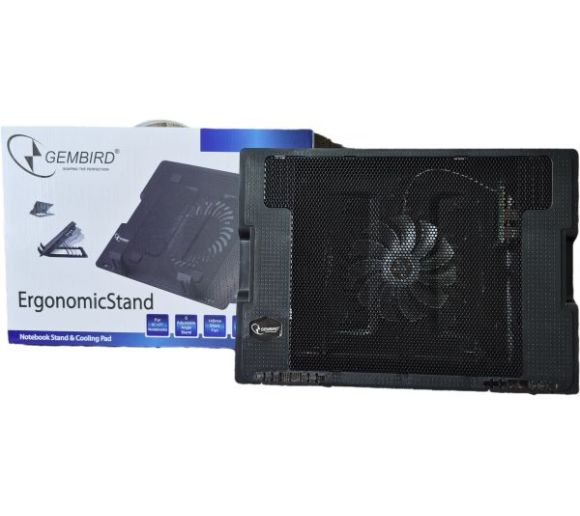 Gembird - N2000IV** Gembird hladnjak za laptop, 15-17 180mm Fan-CONTROL, 2xUSB, 365x265mm, Ergo Stand