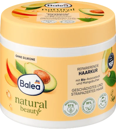 Balea
natural beauty pakovanje za kosu - organski avokado i mango puter, 300 ml