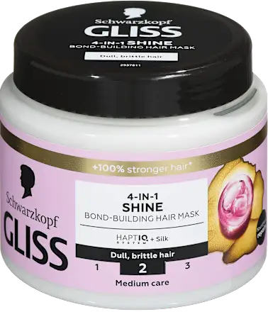 Schwarzkopf GLISS
4-IN-1 SHINE maska za kosu, 400 ml