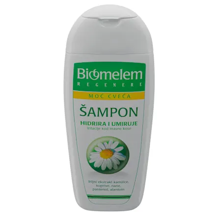 Biomelem
REGENERE MOĆ CVEĆA šampon hidrira i umiruje - sa kamilicom, 222 ml